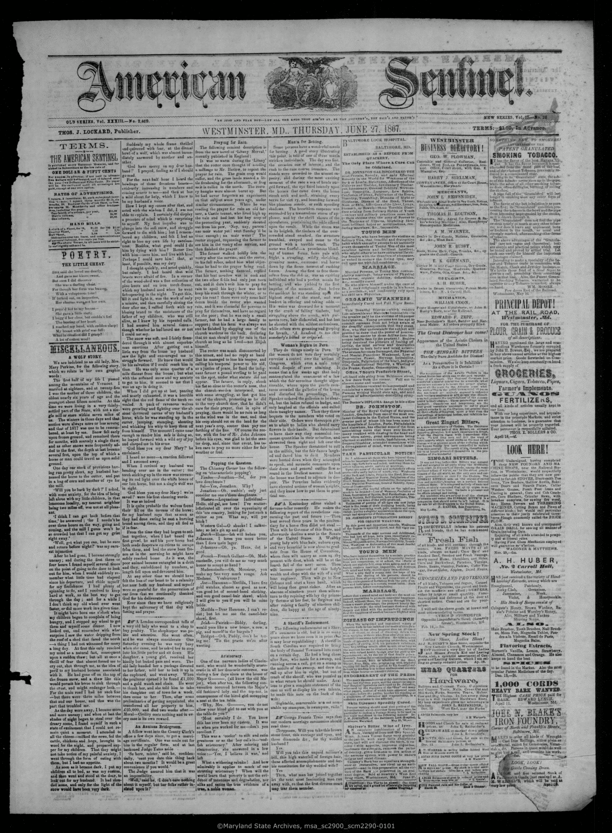 Maryland State Archives American Sentinel Collection MSA SC 2900 , msa_sc2900_scm2290-0101