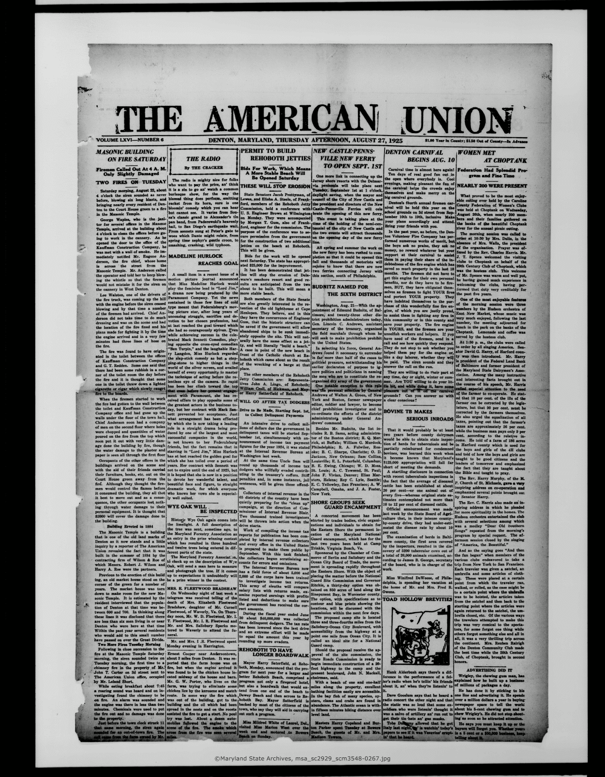 Maryland State Archives American Union Collection MSA SC 2929 , msa ...