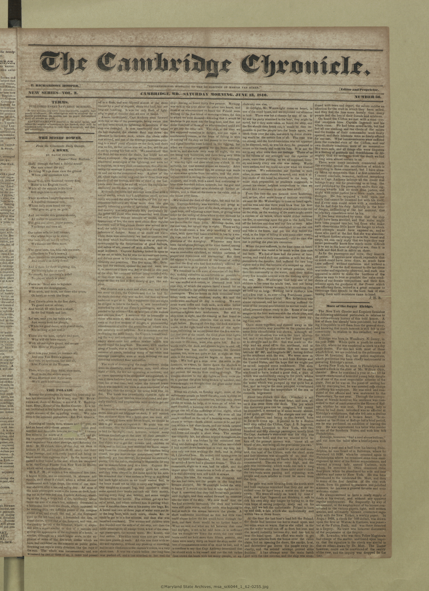 Maryland State Archives Dorchester County Historical Society Newspaper Collection MSA SC 6044 ...