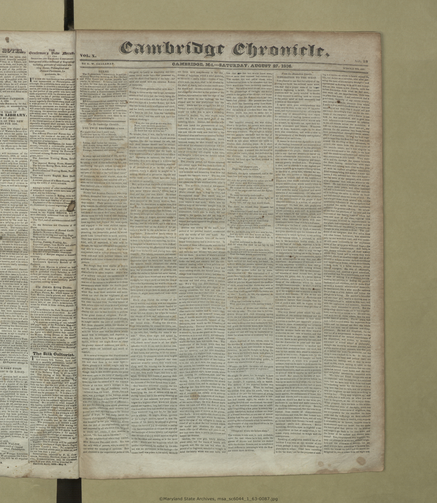 Maryland State Archives Dorchester County Historical Society Newspaper Collection MSA SC 6044 ...