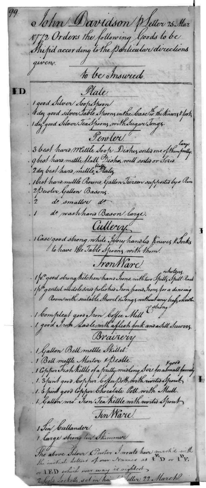 MSA S 528-27/28, 1771-1775 , wdj_order_bks-0100